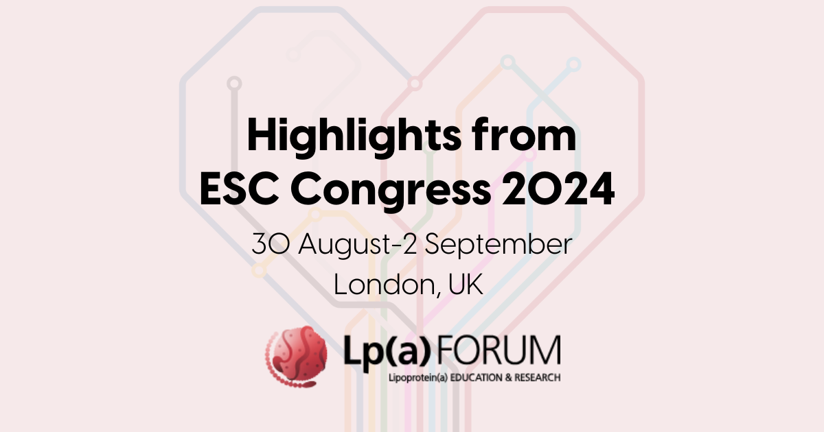 Highlights and commentary from ESC 2024 on Lp(a) Forum